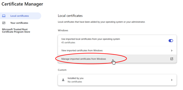 How to change the name (display name) of the digital certificate when logging in [Edge] | ReBizRU